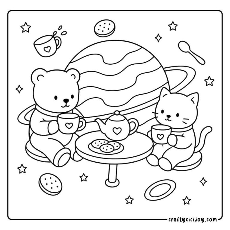Free Cozy Coloring Pages (60 Cute Printable PDFs) - CraftyCiciJoy