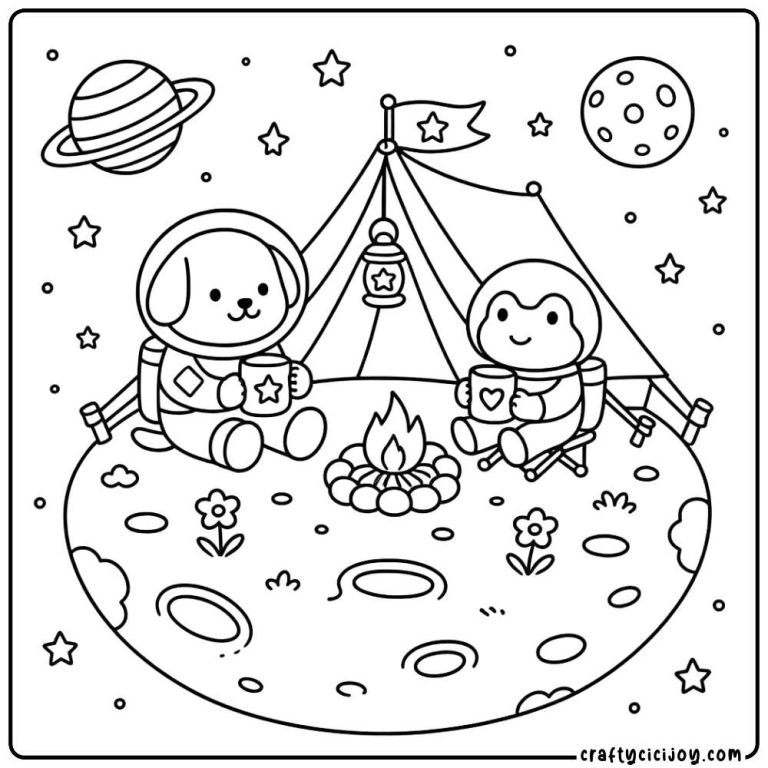 Free Cozy Coloring Pages (60 Cute Printable PDFs) - CraftyCiciJoy